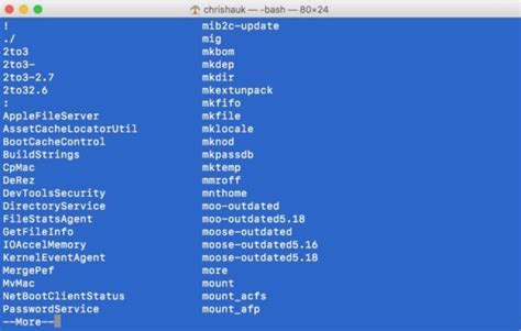 How To List All Of The Available Mac Terminal Commands MacTrast