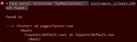 Nuxt Vue Warn Injection Symbol Pinia Not Found Vuejs Pinia Discussion GitHub