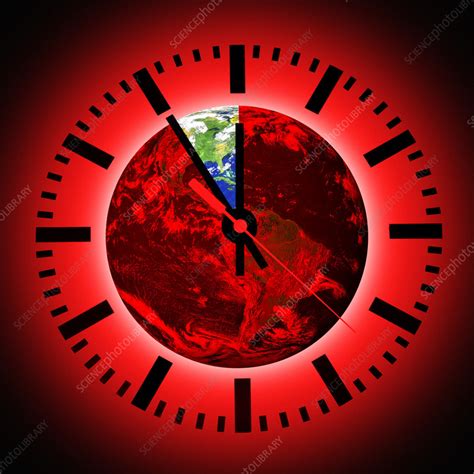 Doomsday Clock Conceptual Composite Image Stock Image F037 9724