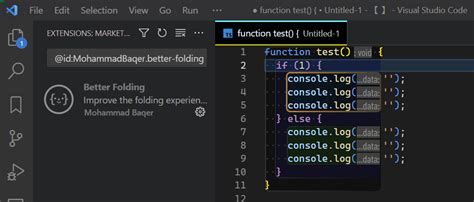 folding problem when fold if else · issue 38 · mtbaqer vscode