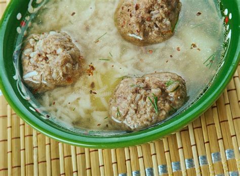Armenian Soup With Meatballs Stock Image Image Of Lamb Bowl 97627029