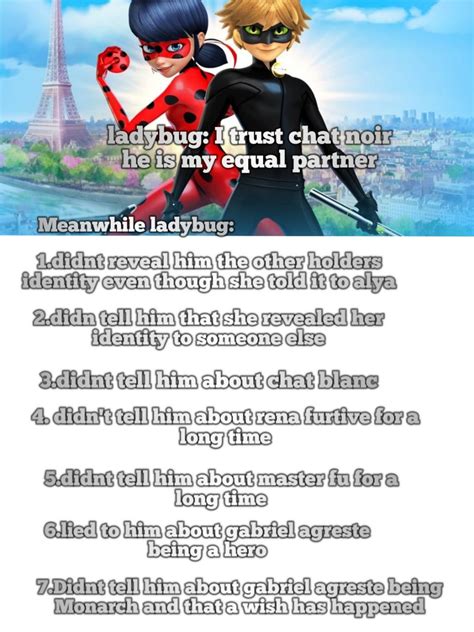 Ladybug Saying She Trusts Cat Noir Is Most Funny Joke And The Worst Lie