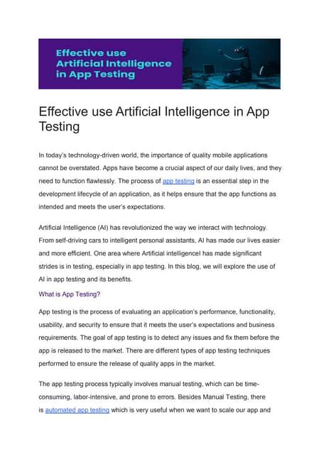 ai makes software testing smarter pdf