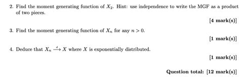 consider the following sequence of random variables