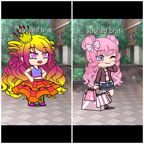 Gacha Club “spoiled Brat” Steriotype Glowup ♡ Brat Spoiled Brat Spoiled