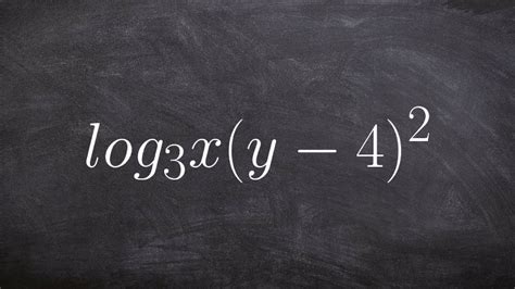 rewriting a logarithmic expression using multiple terms youtube
