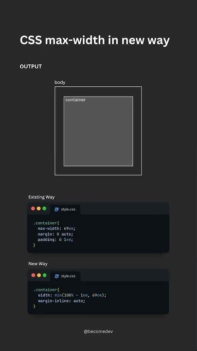 css max width new way youtube