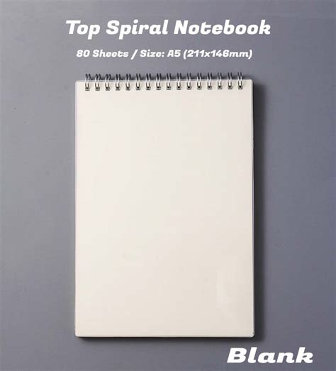 Lt Stationery Top Spiral Notebook 80 Sheets Size A5 5 6x8 5 Inches Lazada Ph