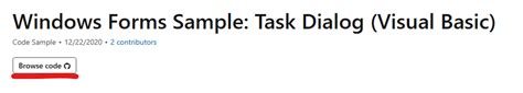 windows forms sample task dialog visual basic code samples irzu