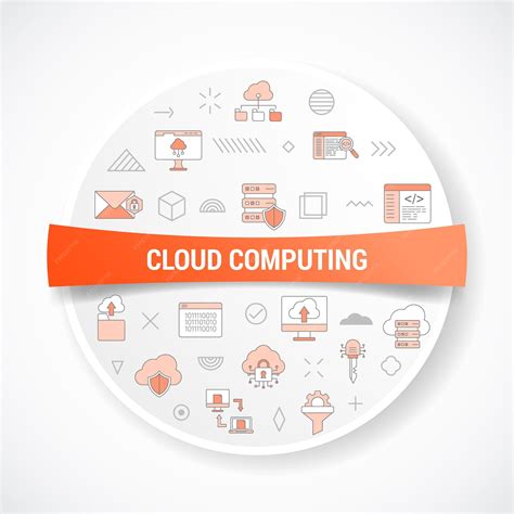 Premium Vector Cloud Computing Concept With Icon Concept With Round Or Circle Shape For Badge