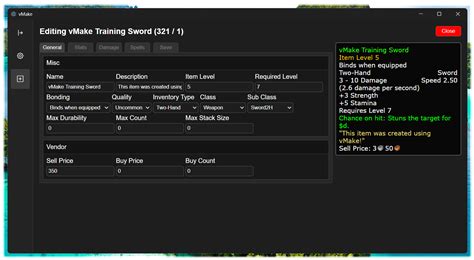 github anchydev vmake vmangos item creator