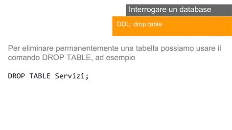 Creare Tabelle Sul Database Mysql Ppt