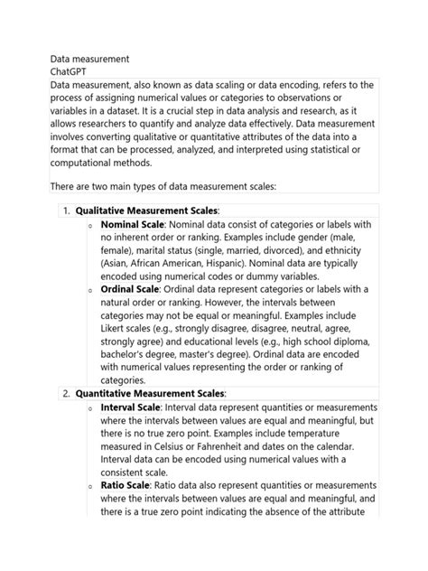 Ch 7 Data Measurement Pdf Level Of Measurement Observational Error