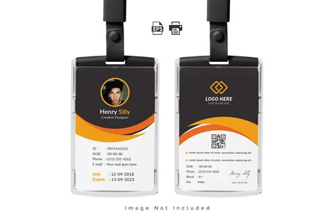 فایل لایه باز کارت آویز گردنی، ای دی کارت و کارت شناسایی کد 11033
