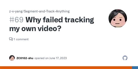 Why Failed Tracking My Own Video · Issue 69 · Z X Yangsegment And Track Anything · Github