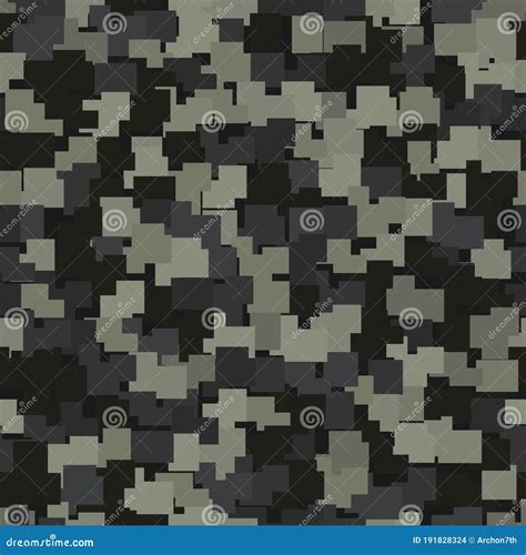 Texture Military Camouflage Seamless Pattern Abstract Army Vector