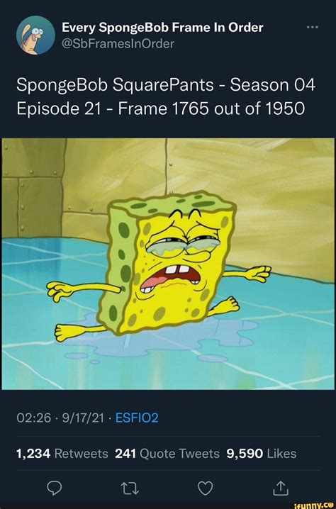 Every Spongebob Frame In Order Crispmoms