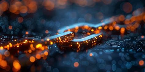 Futuristic Blockchain Network Concept Highlighting Secure Encrypted