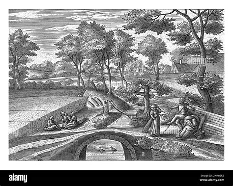 Summer Landscape With Summer Scenes August Is The Harvest Month