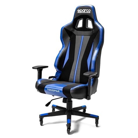 Купить SPARCO TROOPER, Кресло игровое, черное с синим цена, в интернет ...