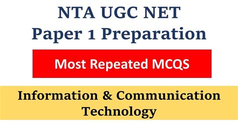 Ict Most Repeated Mcqs Ugc Nta Paper 1 2022 Youtube