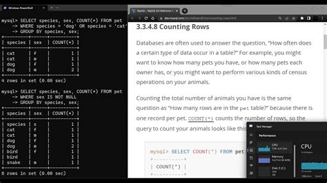 counting rows retrieving information from a table mysql youtube