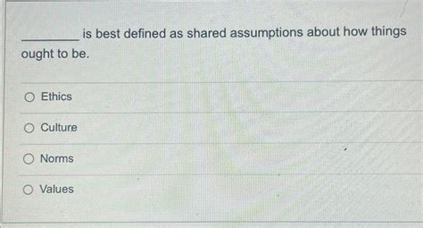 solved is best defined as shared assumptions about how