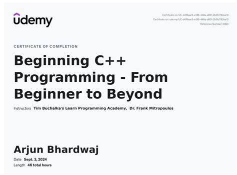 Arjun Bhardwaj On Linkedin Cplusplus Udemy Timbuchalka Programming