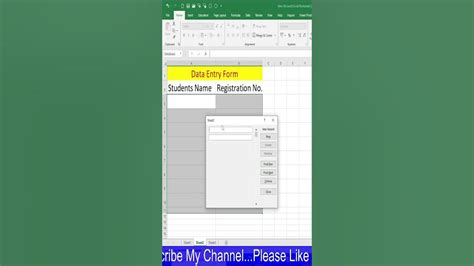 How To Fill Data Entery Form In Excel Ms Excel Msoffice