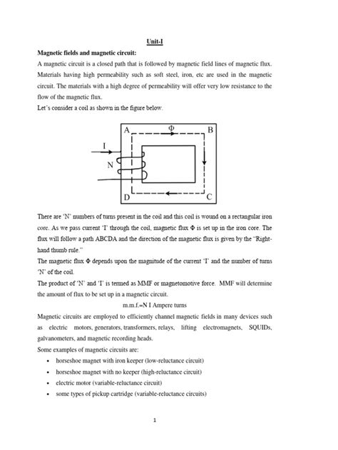 Unit 1 2 Machine Pdf Inductor Magnetic Field