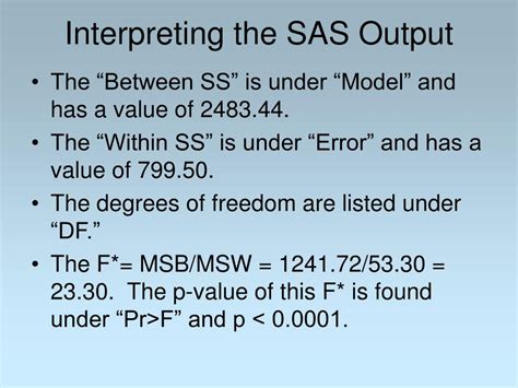 Ppt Anova In Sas Powerpoint Presentation Free Download Id 1352071