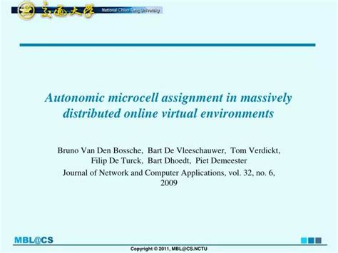 Ppt Autonomic Microcell Assignment In Massively Distributed Online Virtual Environments