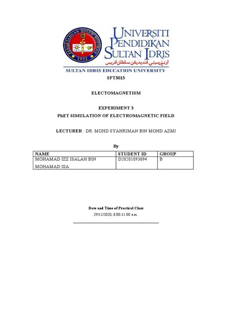Phet Simulation Of Electromagnetic Field Pdf Magnetic Field Electromagnetic Induction