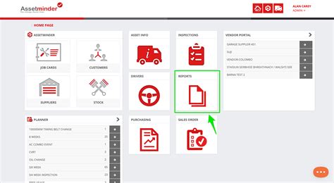 export a report to excel assetminder