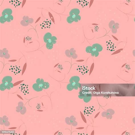 작은 꽃에 심플한 귀여운 패턴 초라한 세련된 밀레플뢰르 드레스 제조 배경 화면 인쇄 선물 랩 및 스크랩 북을위한 꽃 원활한 배경