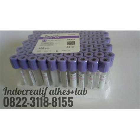 Jual Tabung Edta Vacutainer Vaculab Vakum Ungu 3 Ml Darah