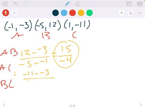 SOLVED If Three Distinct Points A B And C In A Plane Are Such That The Slopes Of Nonvertical