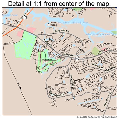 Chesapeake Virginia Street Map 5116000
