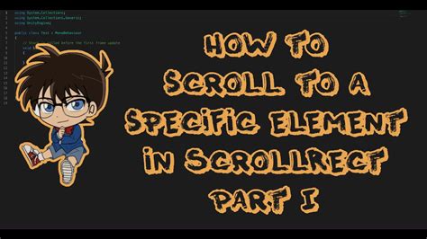 How To Scroll To A Specific Element In Scrollrect Part Iii Youtube