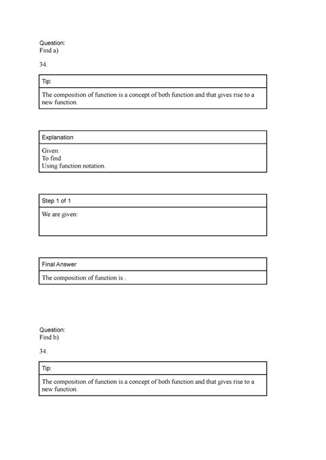 mathematics composite functions practice sets 10 question find a