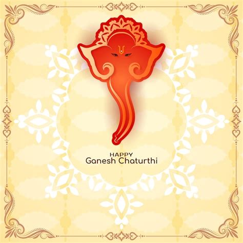 Ganesh Chaturthi Religious Card Vectors And Illustrations For Free