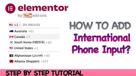 How To Add International Phone Mask Input Fields To Your Elementor