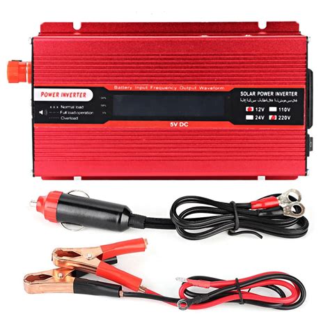 1000w Usb Lcd Screen Car Power Inverter Converter Charger Modified Sine
