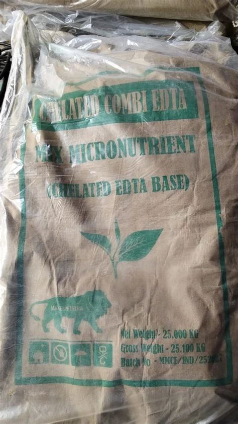 Powder Mix Micronutrients Chelated Edta Packaging Size 25 Kg At ₹ 140