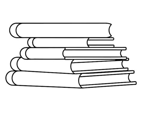 책의 연속적인 단일 줄 터 일러스트레이션 프리미엄 벡터