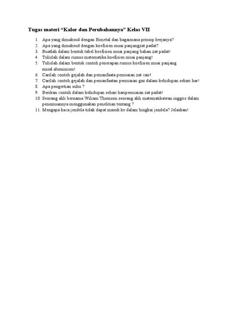 tugas materi suhu dan perubahannya pdf