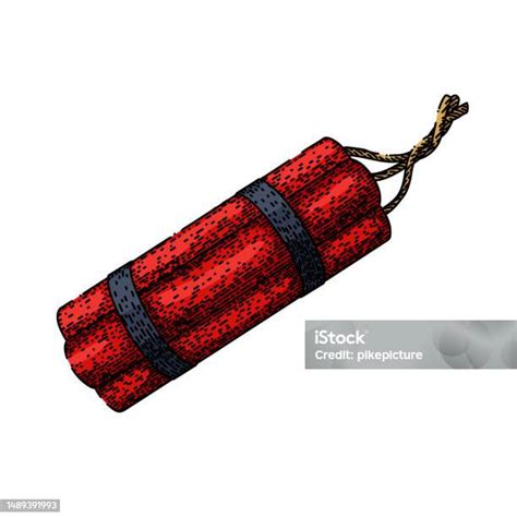 Dynamite Explosive Tnt Sketch Hand Drawn Vector Stock Illustration - Download Image Now - Bomb ...