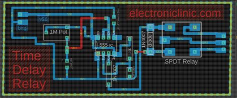 Time Delay Relay Using 555 Timer Proteus Simulation And Pcb Design