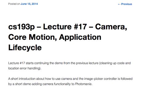 Cs193p Lecture 17 Camera Core Motion Application Lifecycle