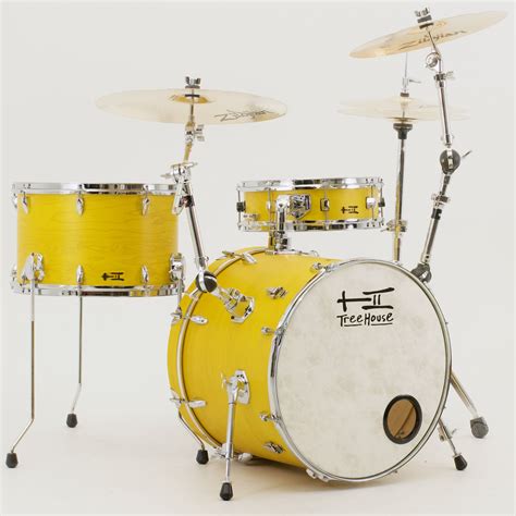 Custom Yellow Compact Drum Set Modern Yellow Drum Kit Modern Yellow
